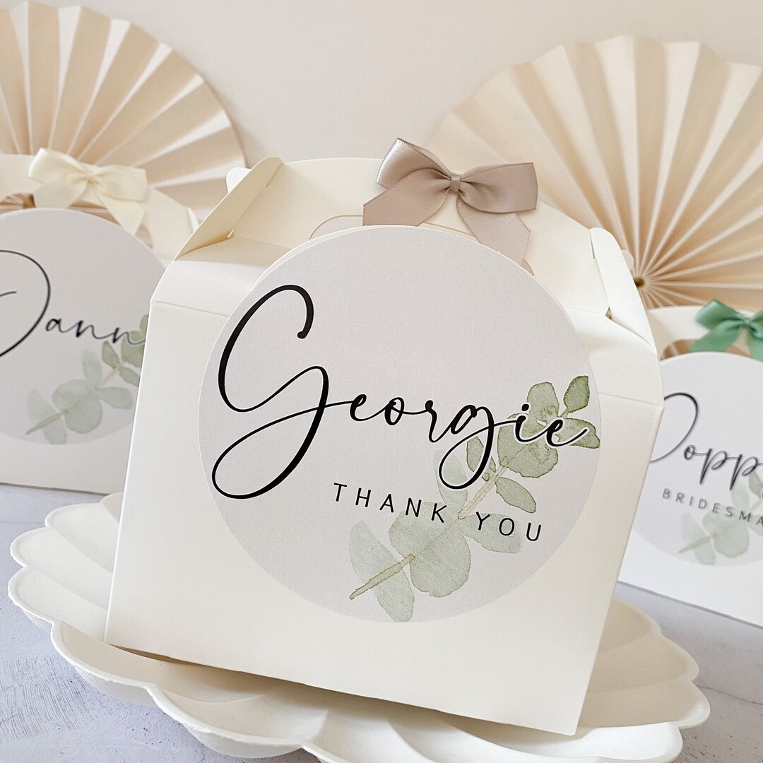 Children’s Wedding Gift Box Box | BLACK SCRIPT EUCALYPTUS| Personalised ...