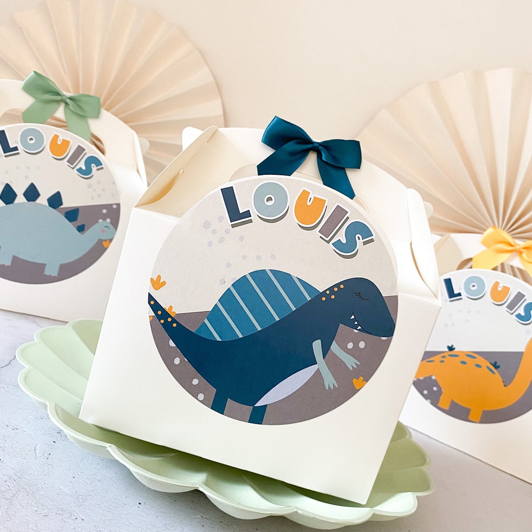 Children’s Party Box | CUTE DINOSAUR | Personalised Kids Meal Boxes - Etsy