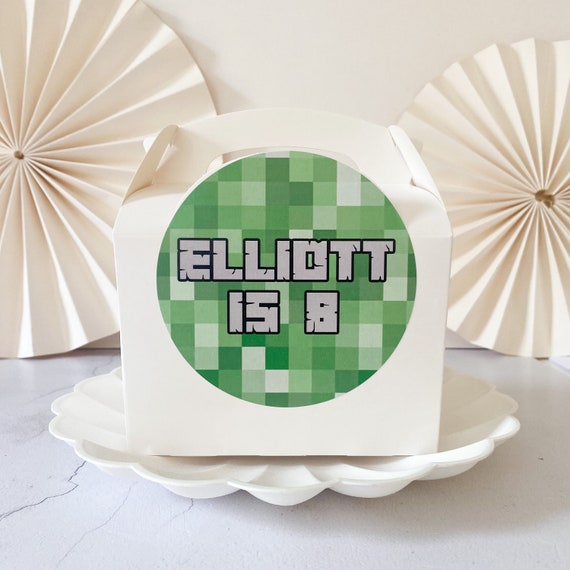 MINECRAFT Birthday Party Activity Box PERSONALISED | Etsy