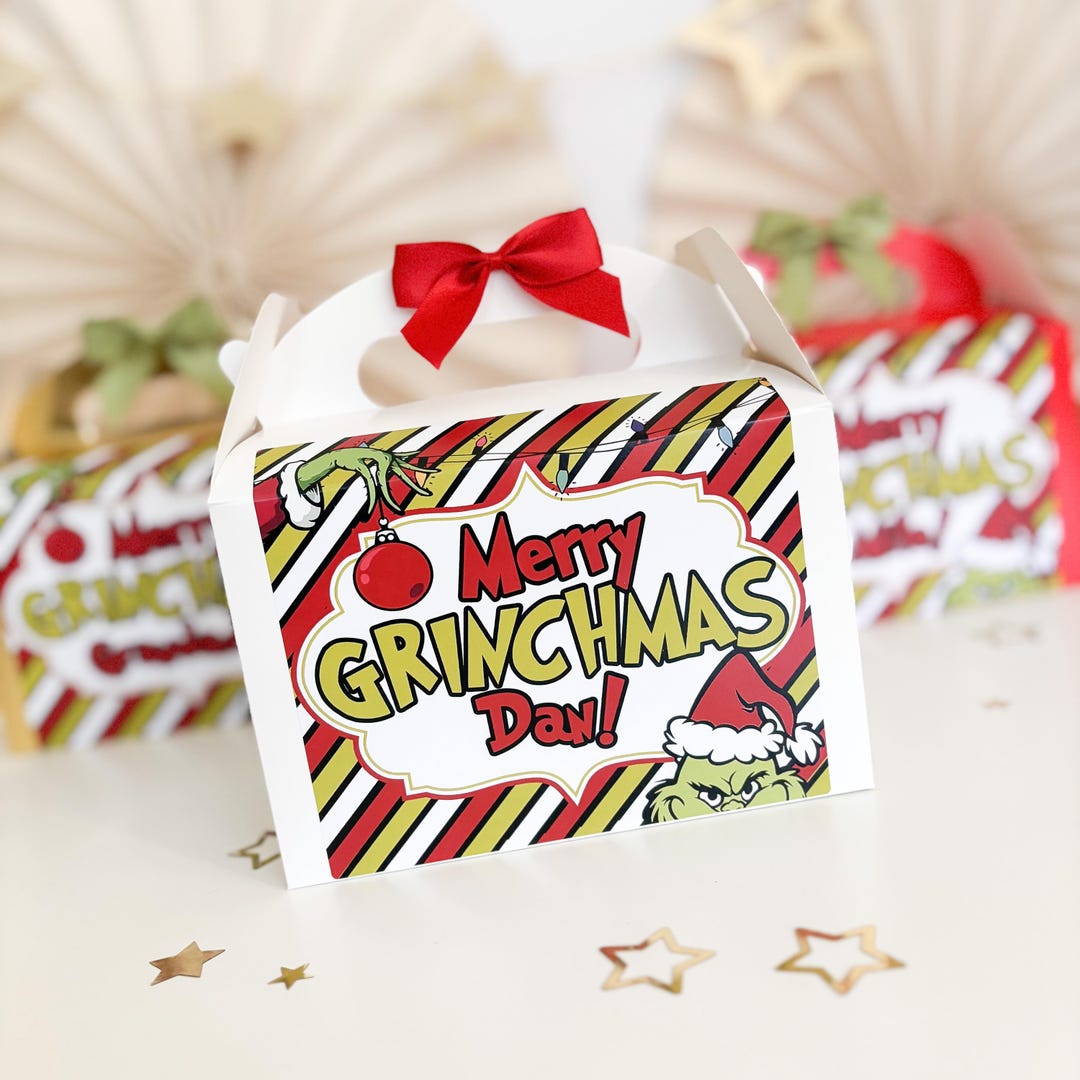 Personalised CHRISTMAS Gift Box | GRINCHMAS | Xmas Treat Advent Boxes ...