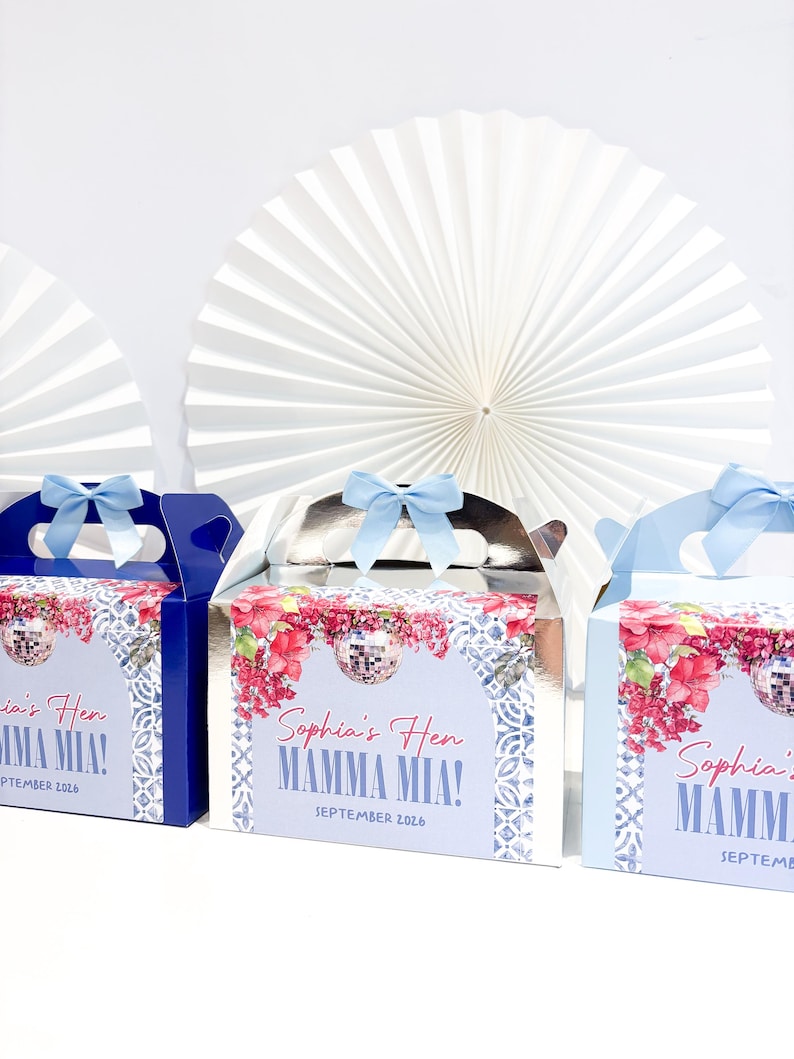 Hen Party Box | MAMMA MIA | Personalised Luxe Gift Favour Boxes Girls ...