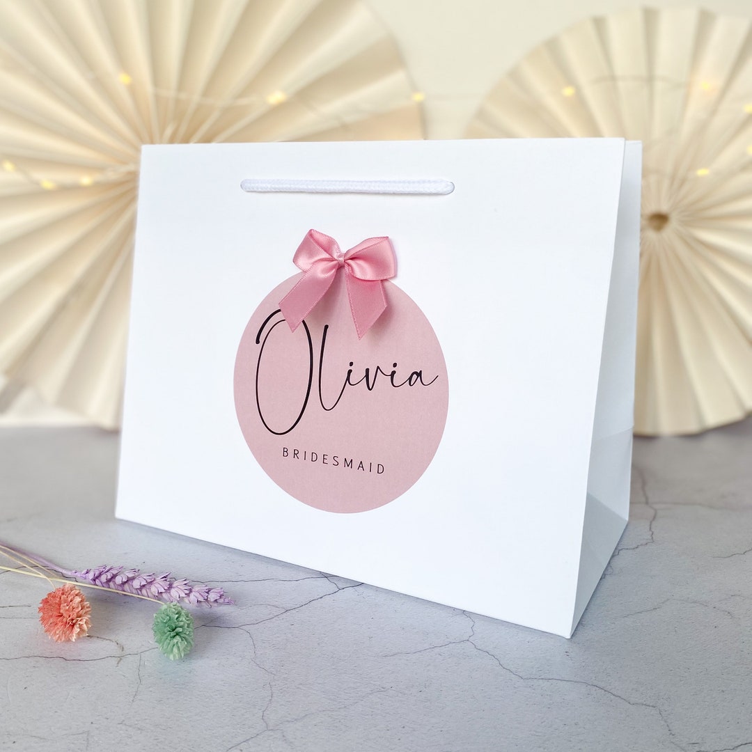 Personalised Gift Bags Luxury Personalised BLACK SCRIPT BAG Spot Gift ...