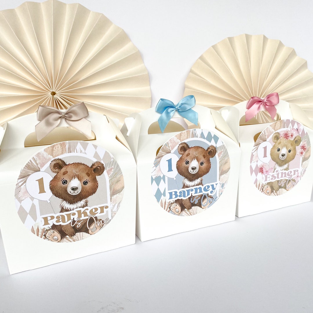 FIRST Birthday Party Box | PAMPAS BEAR | Childrens Gift Boxes Favour ...