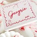 Bride to Be Gift Box | WHIMSICAL SCALLOPED EDGE | Pink Red Handdrawn ...