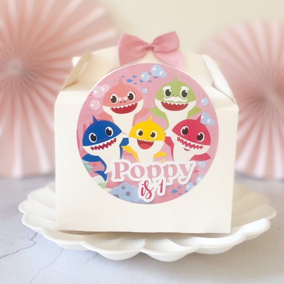 Childrens Party Box PINK BABY SHARK Personalised Kids | Etsy