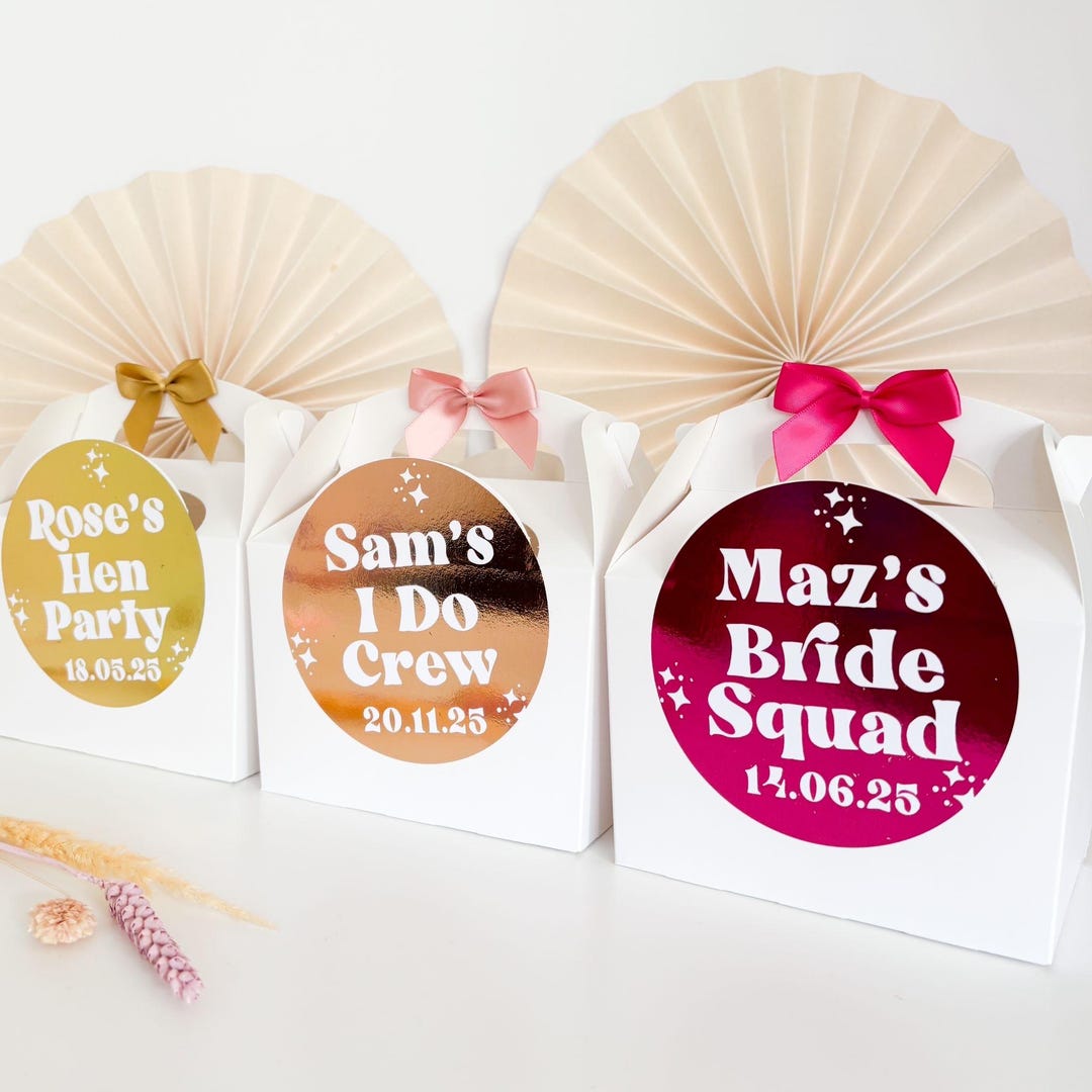 Hen Party Box Personalised | HEN PARTY FOIL | Rose Gold Metallic Hen Do ...
