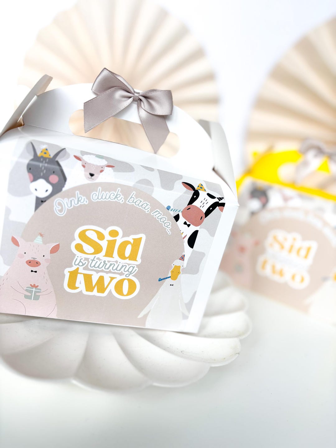 Children’s Farm Party Box | OINK BAA MOO | Personalised Kids Luxe ...