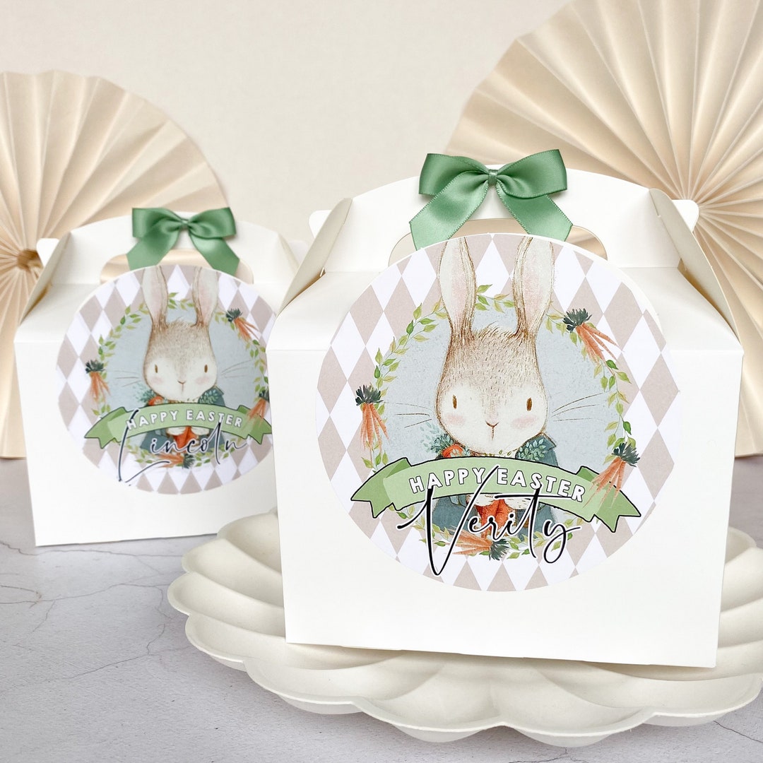 Personalised Easter Gift Box | CUTE EASTER BUNNY | Childrens Egg Hunt ...