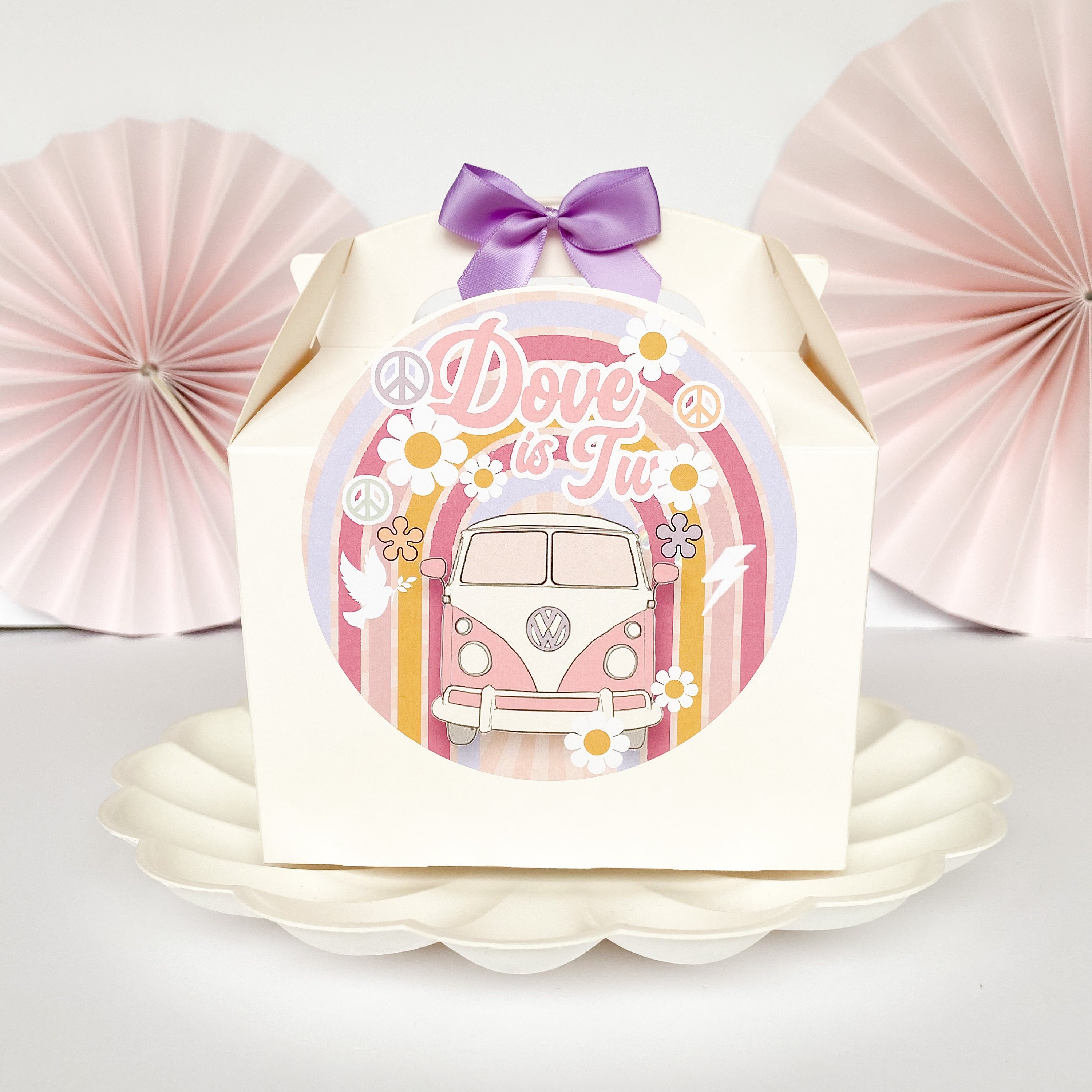 Childrens Party Box TWO GROOVY Personalised Kids Luxe Picnic Meal Boxes ...