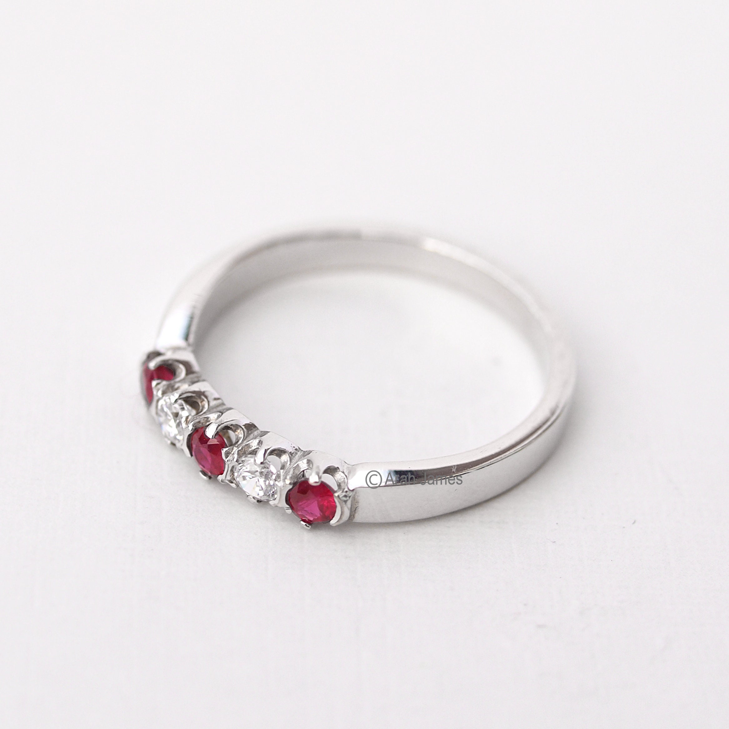 MATILDA - Ruby Diamond Cluster Ring in Rose Gold, Yellow Gold, White ...