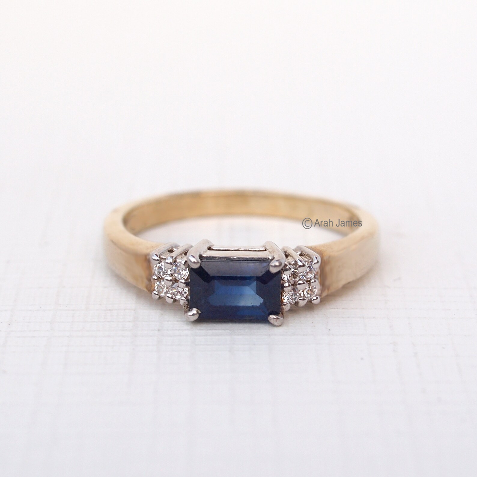 RYAN - Sapphire Diamond Ring in Rose Gold, Yellow Gold, White Gold ...