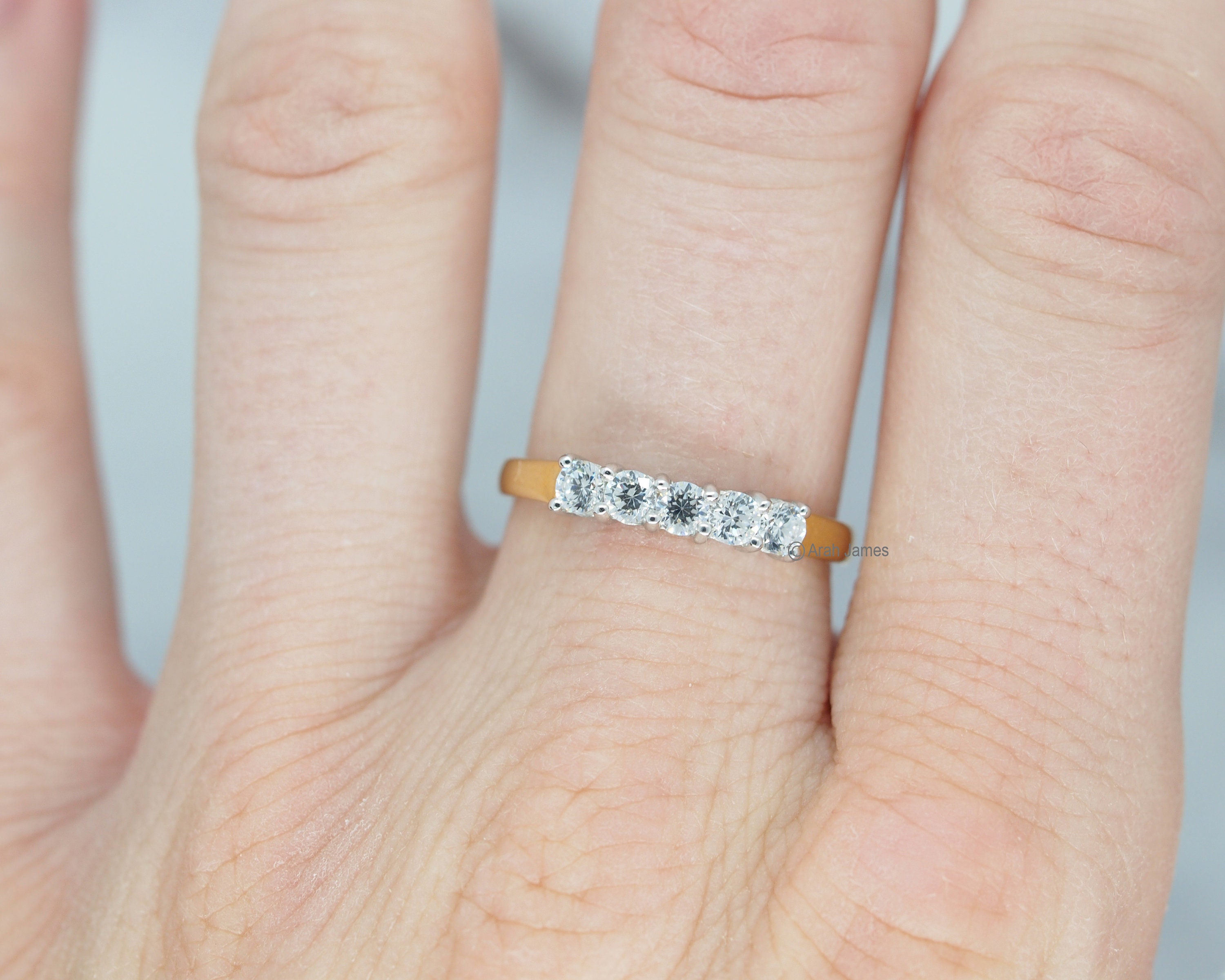 MAE Diamond Ring in Rose Gold Yellow Gold White Gold | Etsy