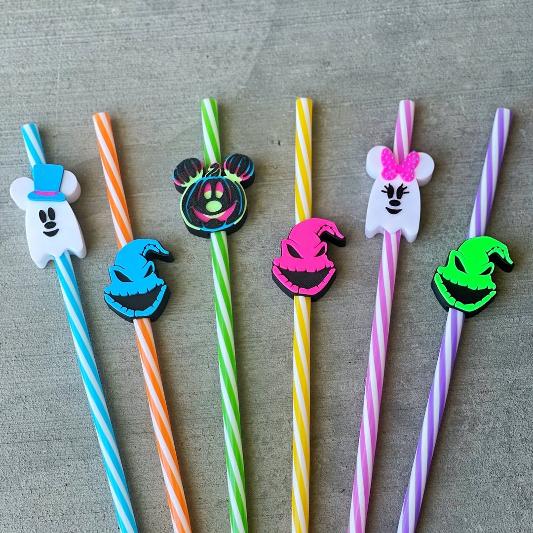 Halloween Straw Toppers | 3D Printed Reusable Straws | Party Favors - Etsy