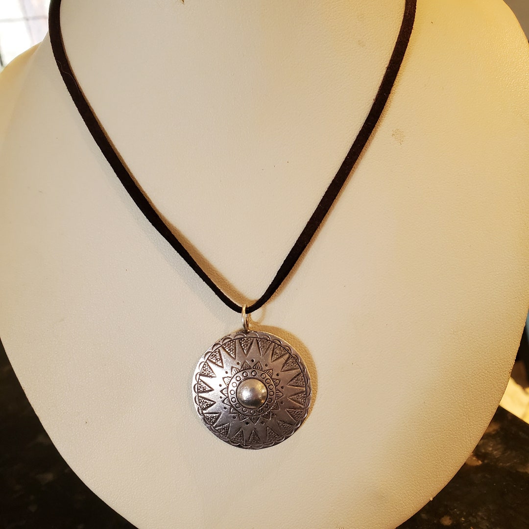 Vintage Sun God Sterling Silver Pendant - Etsy