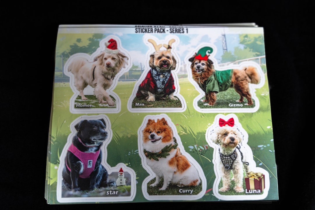 Limited Edition Holiday Dog Park Sticker Set - Series 1 - Featuring ...