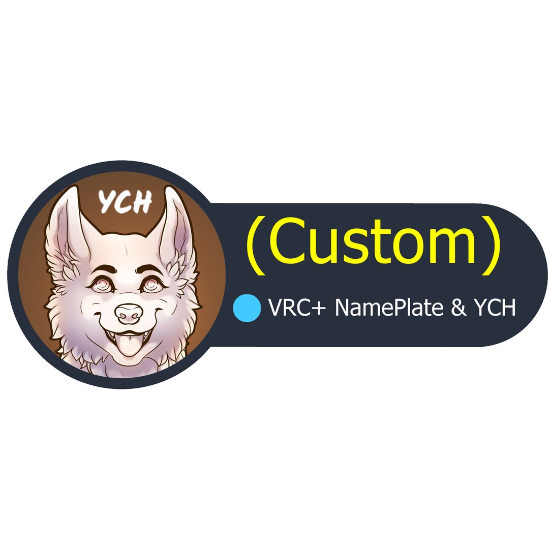 Custom Art YCH Fabric VRC+ Name Plate - Etsy