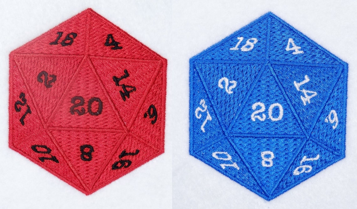 D20 Dice Patch 80mm 3.14 Inch - Etsy