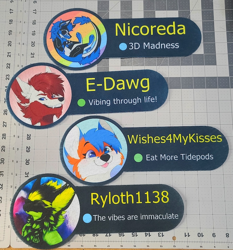 Custom Fabric VRC Name Plate - Etsy