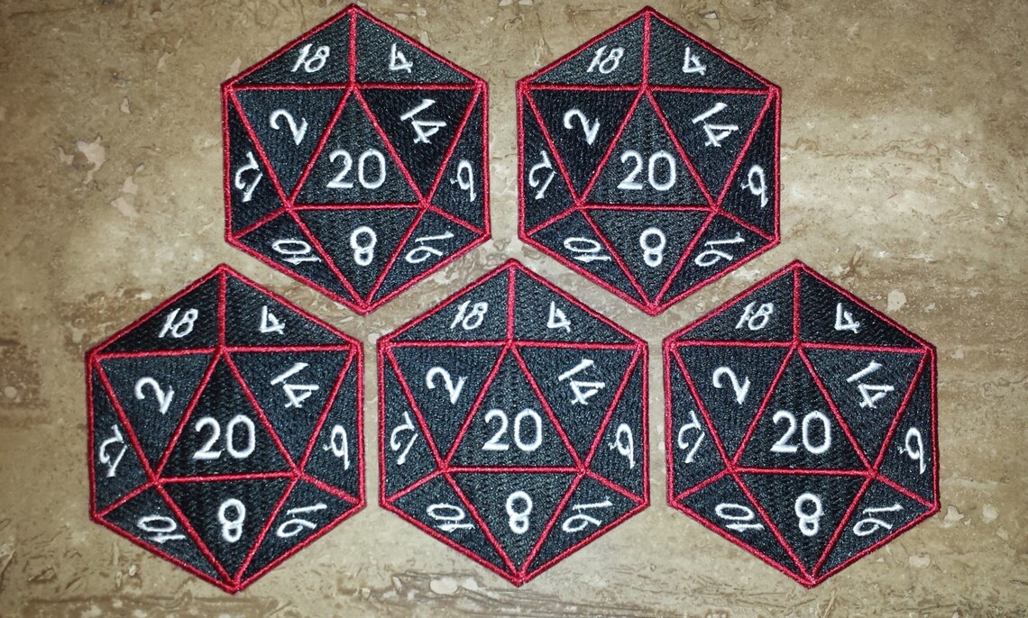 D20 Dice Patch 80mm 3.14 Inch - Etsy