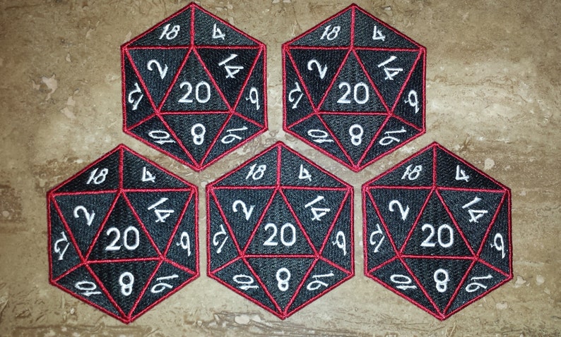 D20 Dice Patch 80mm (3.14 Inch) - Etsy