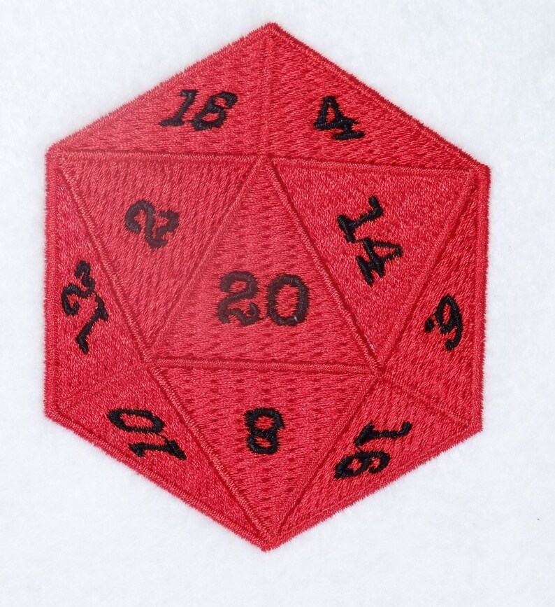 D20 Dice Patch 80mm 3.14 Inch - Etsy