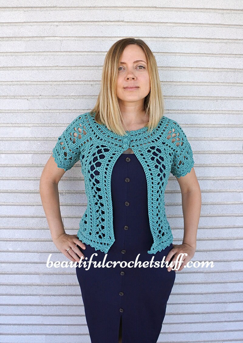 Crochet Lace Cardigan Pattern - Etsy