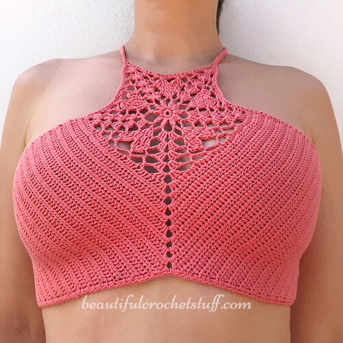 Crochet Pattern Crop Top Crochet Halter Top Festival Top Etsy