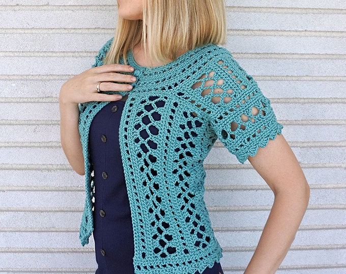 Crochet Lace Cardigan Pattern - Etsy