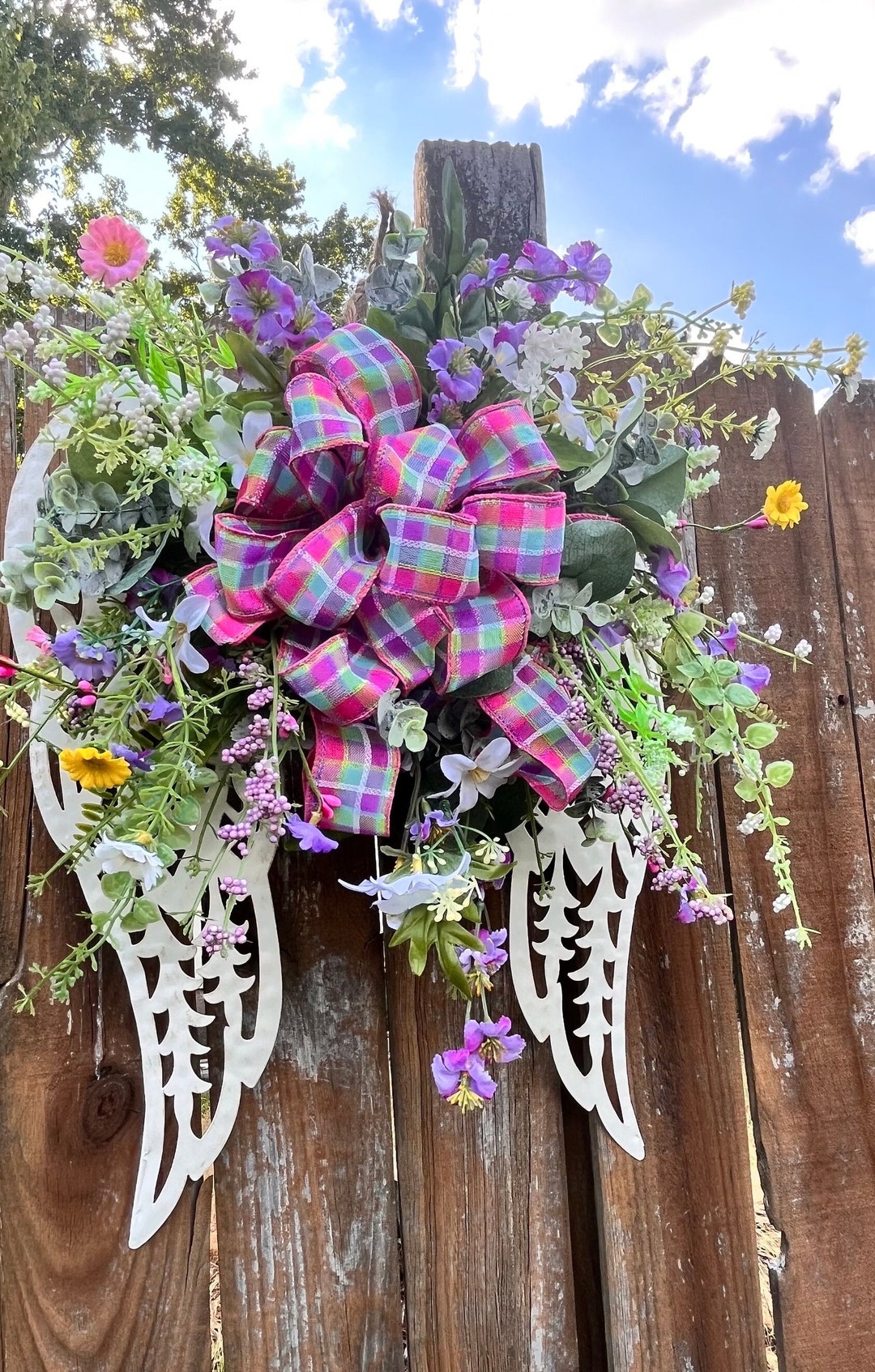 Angel Wings, Angel Wings Floral Wreath, Angel Wings Wreath, Funeral ...