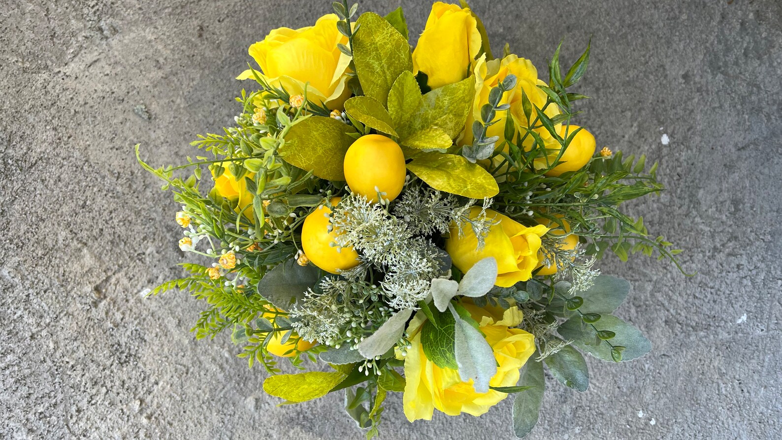 Lemon Floral Bouquet Arrangement Kitchen Tabletop Counter - Etsy