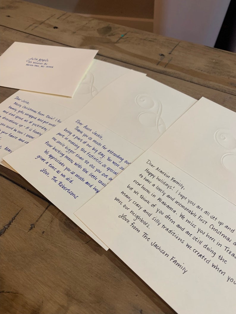 Custom Handwritten Thank You Notes: Elegant Wedding Cards - Etsy