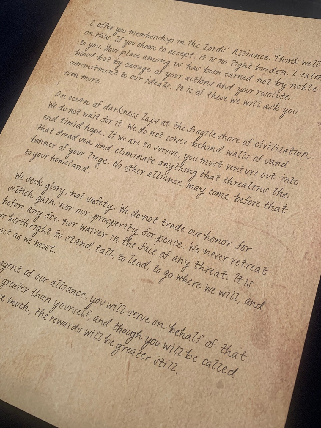 Personalized D&D Letter Handwritten for Dungeon and Dragons Enthusiasts ...