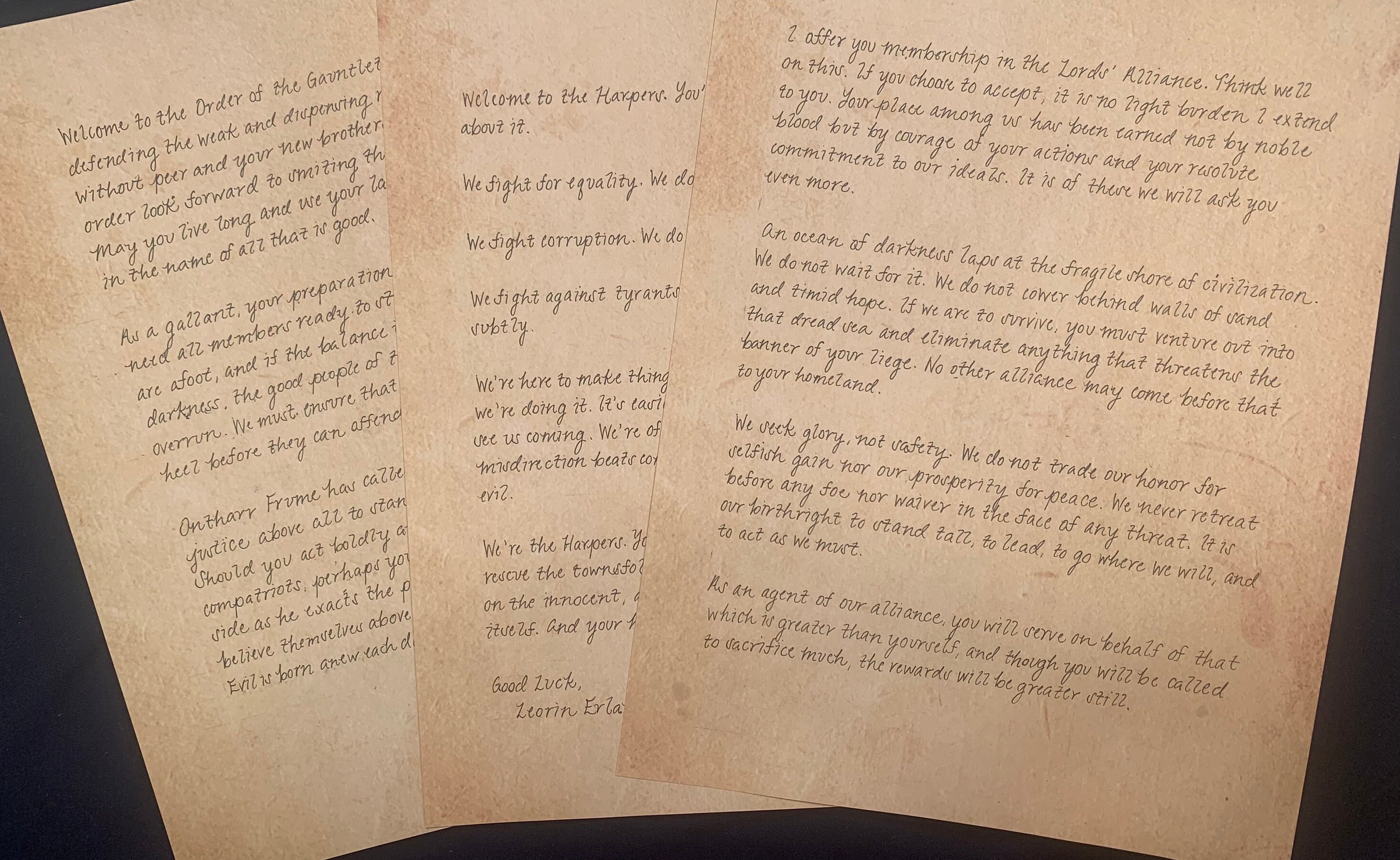 Dungeons and Dragons Player Gift Handwritten Fantasy Letter: Custom RPG ...