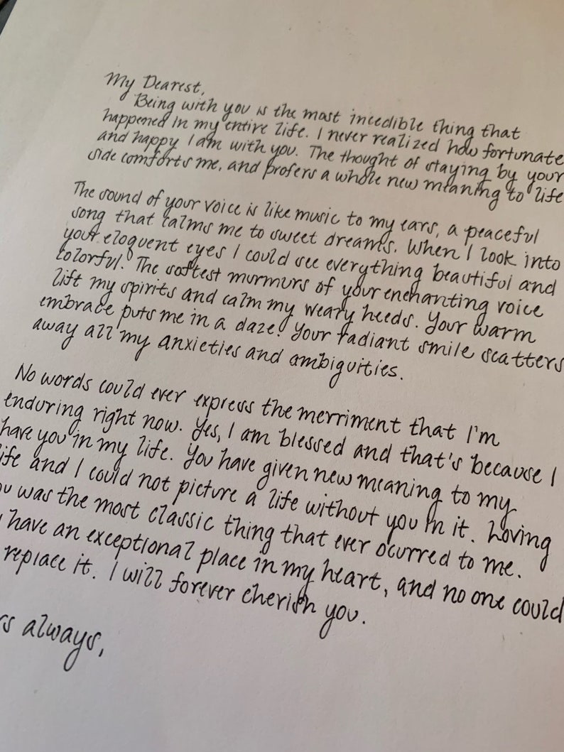 Handwritten Love Letters Keepsake: Custom Wedding Day Gift for Bride or ...