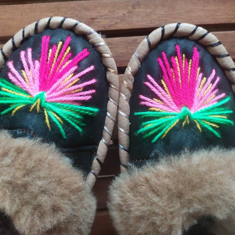 Embroidered Slippers - Etsy