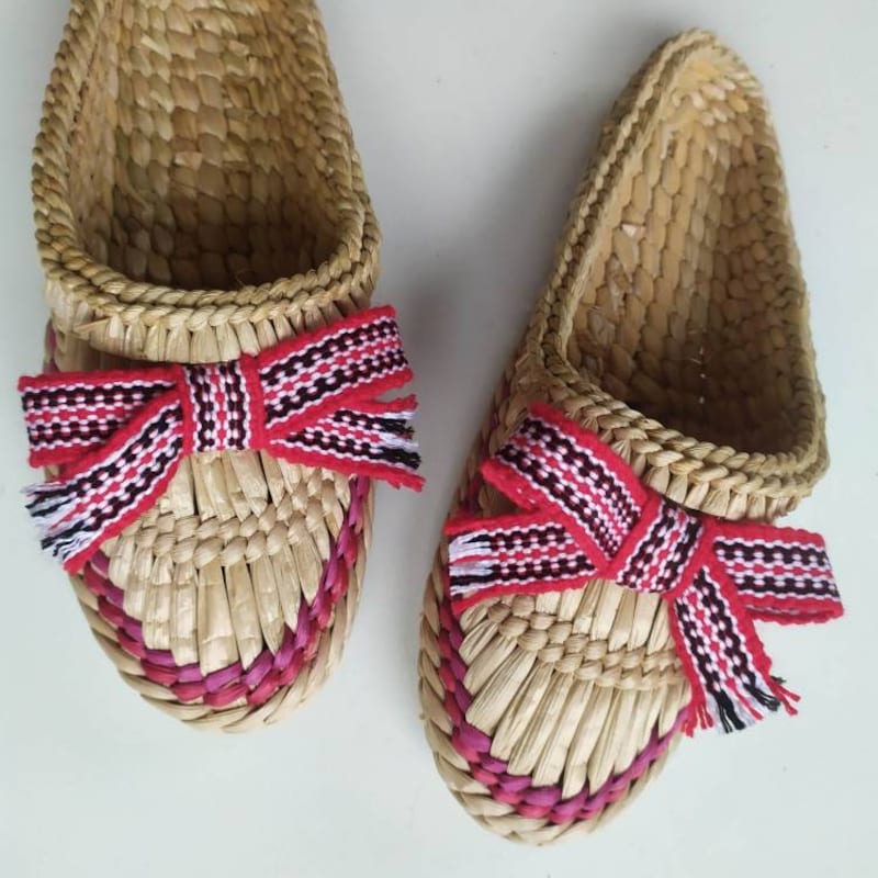 Woven Straw Shoes - Etsy