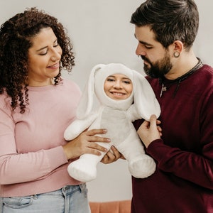 Itsieme Rabbit With Picture - XL Plush Toy With Photo - Personalized ...