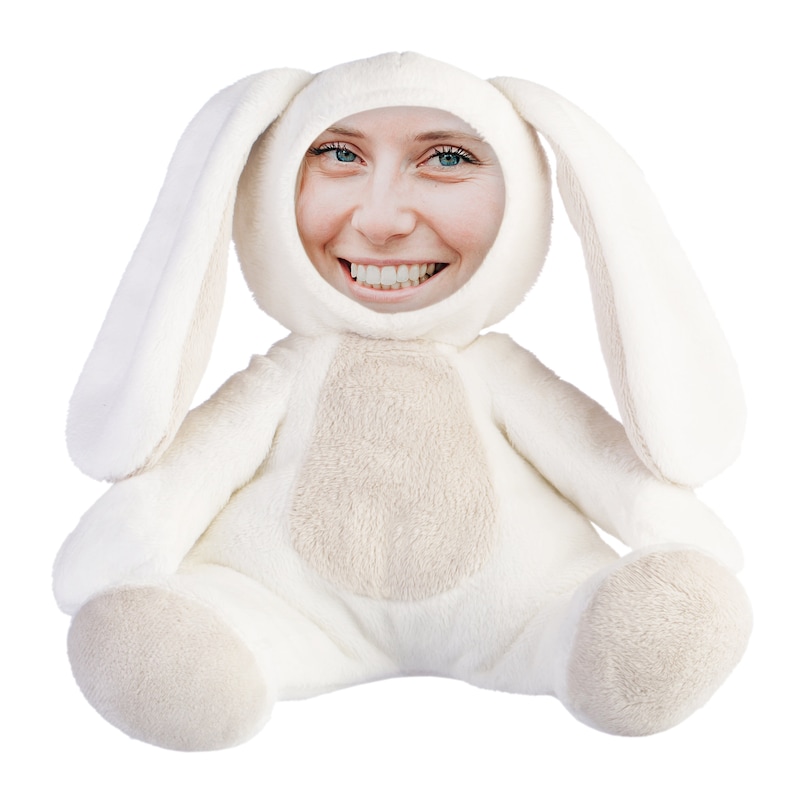 Itsieme Rabbit With Picture - Plush Toy With Photo - Personalized Plush ...