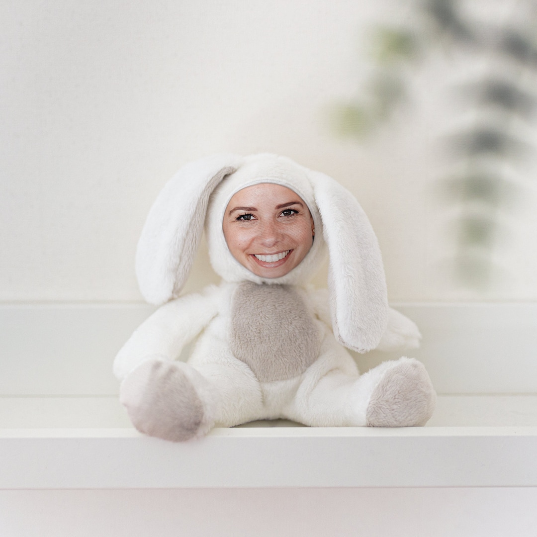 Itsieme Rabbit With Picture Plush Toy With Photo Personalized Plush ...