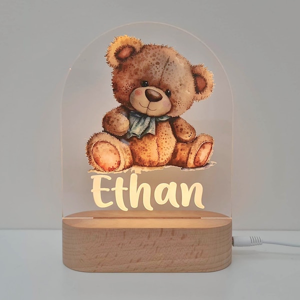 Custom Teddy Bear Night Light - Etsy