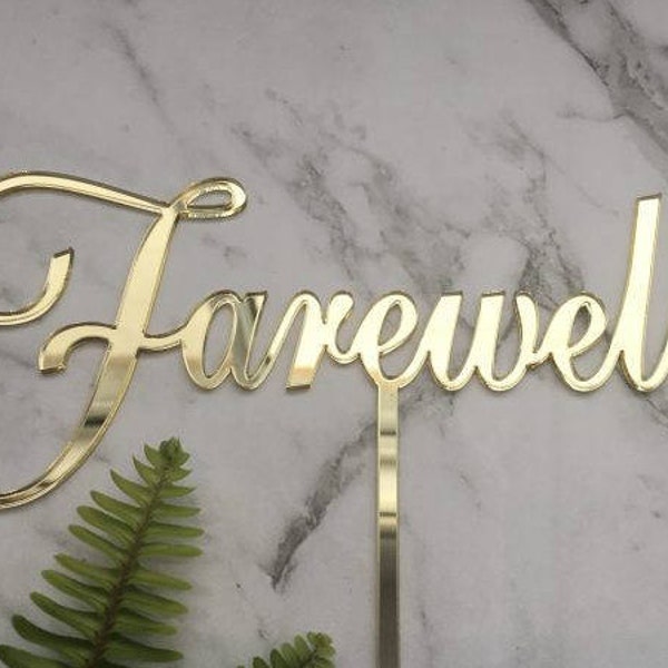 Farewell Cake Topper - Etsy UK
