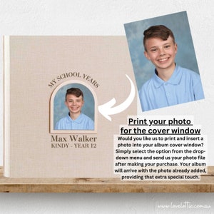 Personalised School Photo Album, School Years Scrapbook, School ...