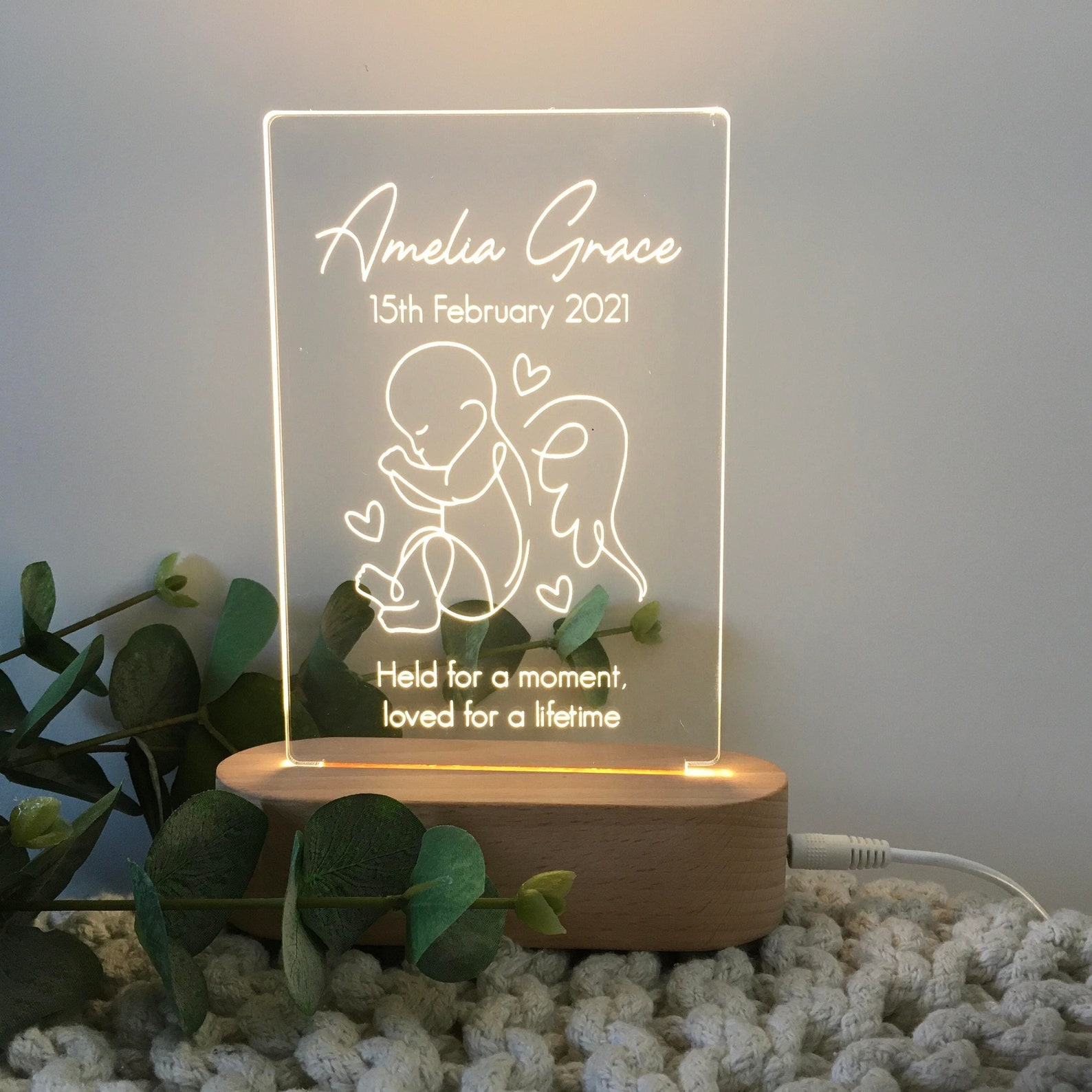 Stillborn Baby & Infant Loss Personalised Light Gift - Etsy