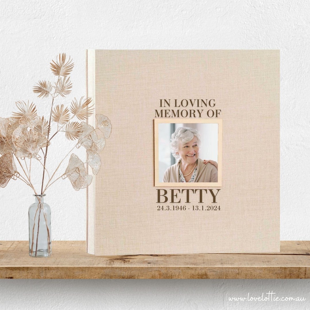 Custom Photo Album Memorial | Funeral Guest Book | Celebration of Life ...