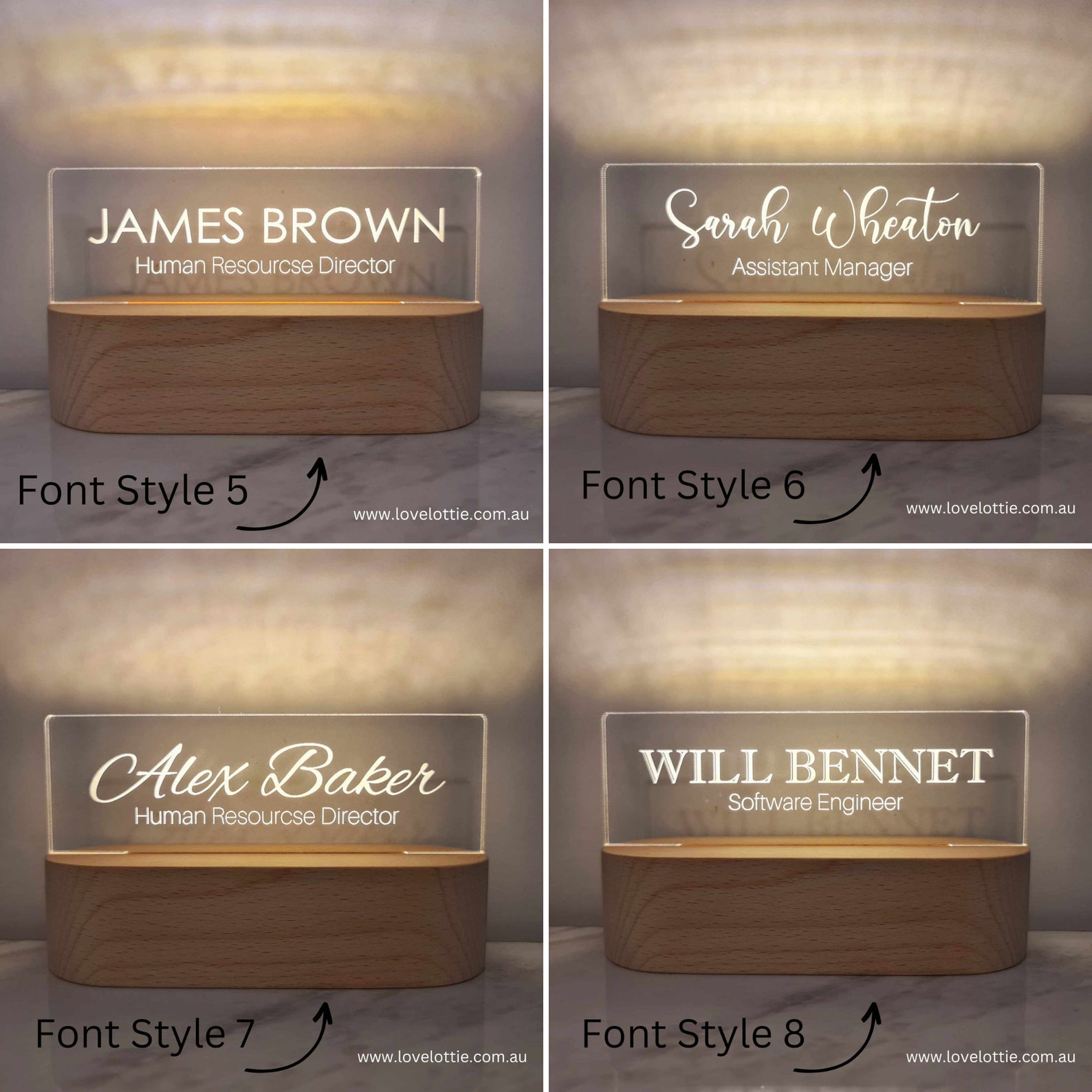 Executive Personalised Desk Name Plate, Custom Engraved Desk Sign ...