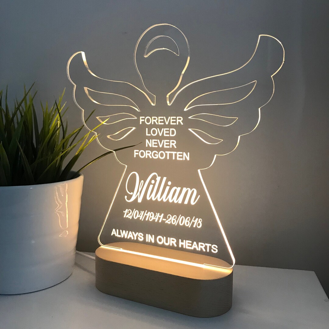 Personalized in Memory Gift - Remembrance Light - Memorial Plaque for ...