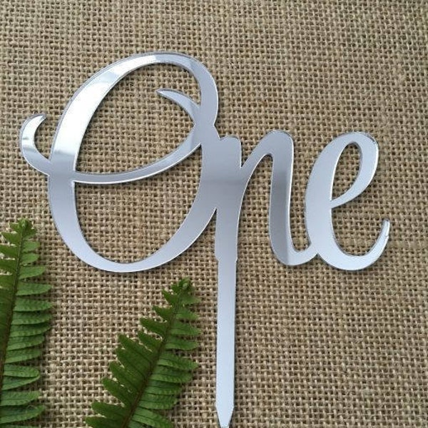 Silver Cake Topper - Etsy