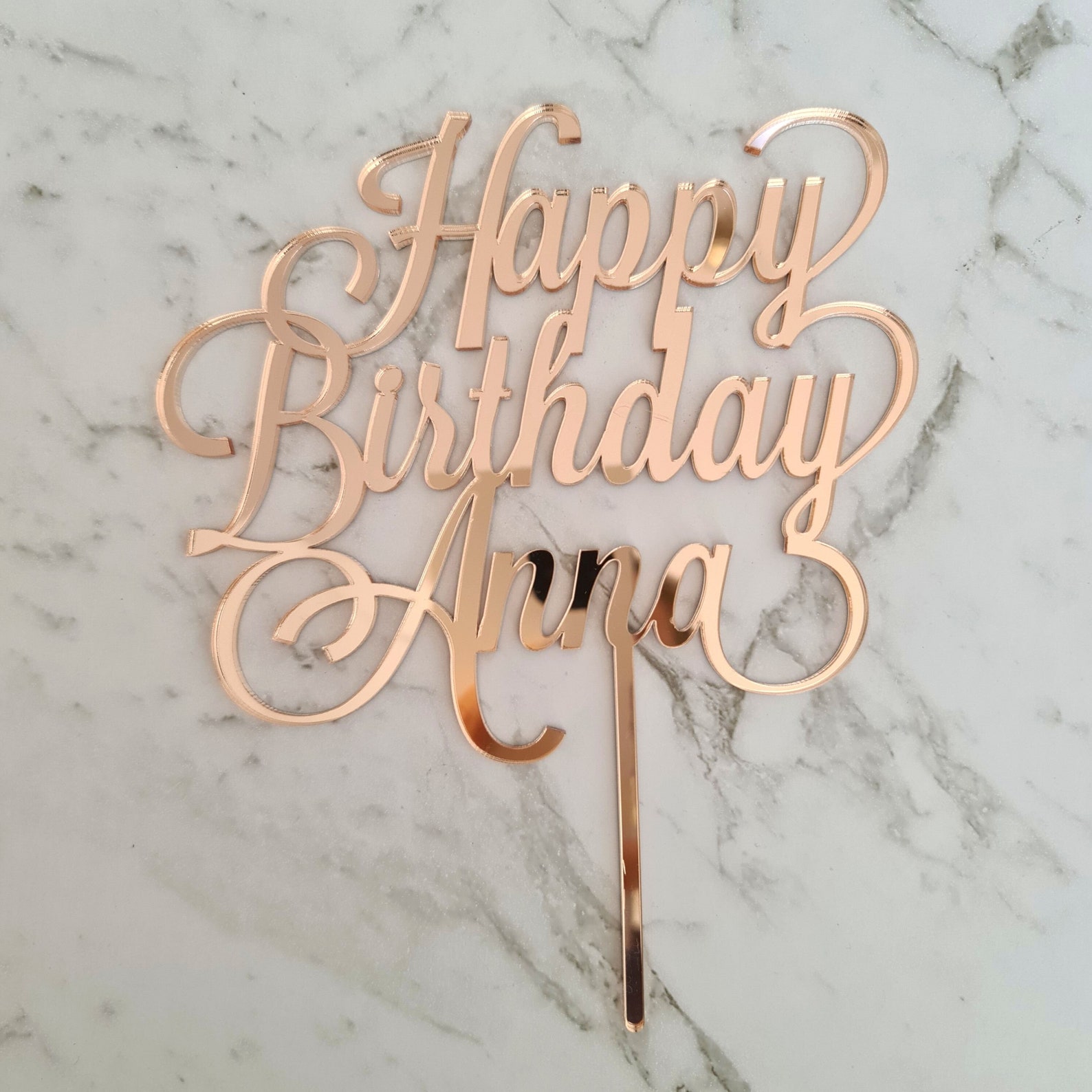 Personalised Birthday Cake Topper - Any CUSTOM NAME Birthday Cake ...