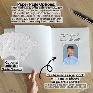 Personalised School Photo Album, School Years Scrapbook, School ...