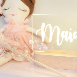 Personalised Name Children's Night Light - Nursery Lamp - Custom Baby ...